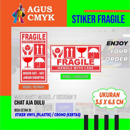 Jual STIKER FRAGILE / AWAS PECAH - Kab. Bogor - AGUS CMYK | Tokopedia