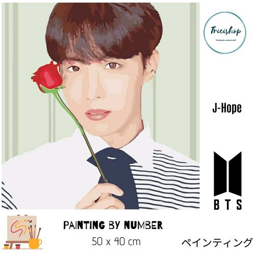 Jual DIY painting by number BTS persona 50x40cm lukisan BTS J-Hope ...