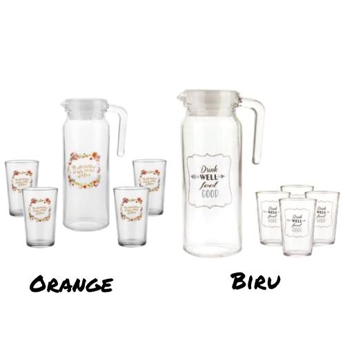 Jual Set Pitcher Teko Minum Kaca dan Gelas Appetite dengan Varian ...