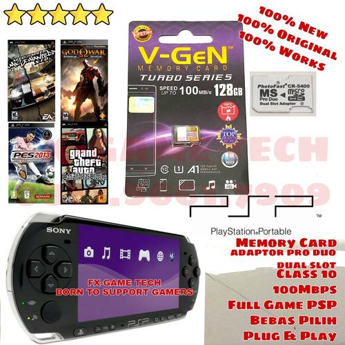 Jual MMC Memory Card PSP PlayStation Portable Full Game+ Adaptor Dual ...