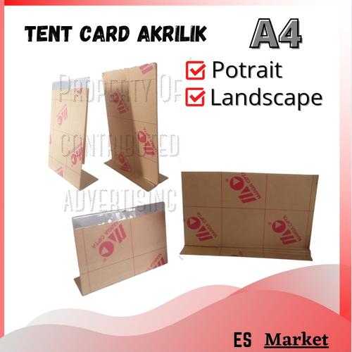 Jual Akrilik ukuran A4 model L Landscape / Tempat Promosi / Akrilik ...
