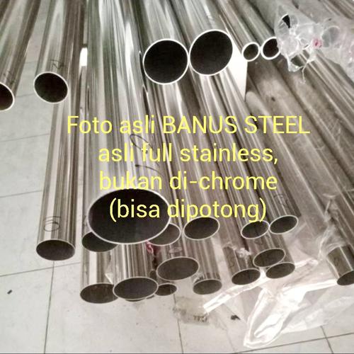 Jual Pipa stainless 2" inch x 6 meter tebal 1,5 mm pipa bulat kilap ...