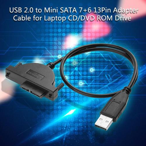 Jual Kabel Adapter Converter USB 2.0 to Mini SATA untuk Laptop CD / DVD ...