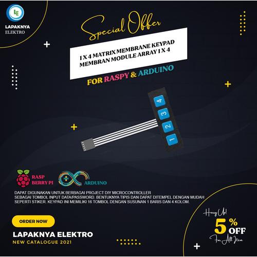 Jual Keypad for Arduino Membran Module Array 1 x 4 Tombol Membran - Kab ...