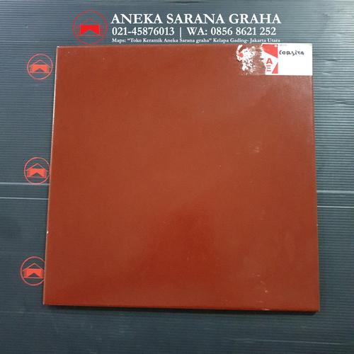 Jual keramik lantai ASIA TILE CORSICA 30x30 merah marun maroon ...