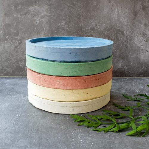 Jual tatakan alas pot semen bulat warna polos ||concrete tray - Kota ...