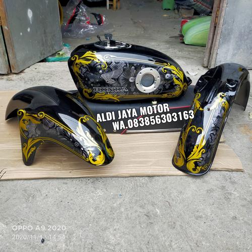 Jual tangki cb body set cb Akuarium tutup ninja motif full batik ...