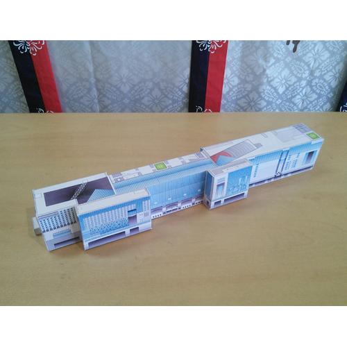 Jual DIY Papercraft Lembar Pola Kertas Diorama Stasiun Modern Kyoto ...