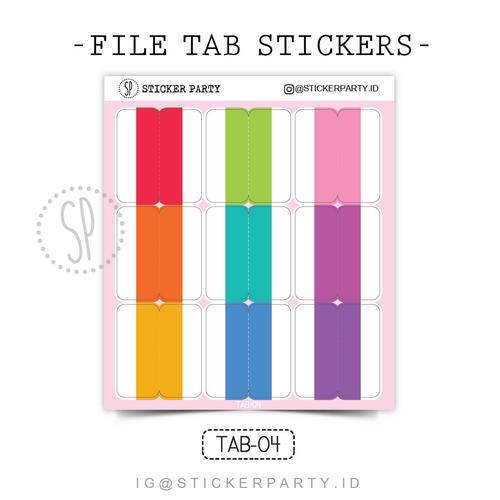 Jual [StickerParty] Stiker Index File Tab Pelangi Pembatas Label Buku ...
