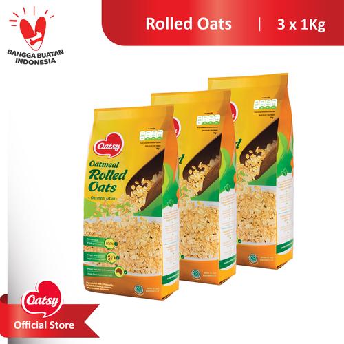 Jual OATSY Oatmeal Rolled Oats 1kg (Triple Pack) - Jakarta Barat ...