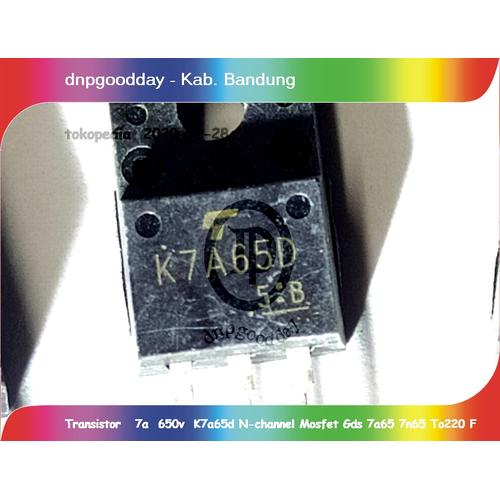 Jual Transistor 7a 650v K7a65d N-channel Mosfet Gds 7a65 7n65 - Kab ...