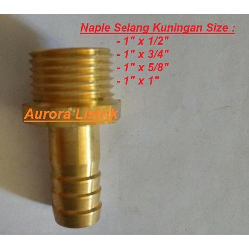 Jual Nepel Selang Ukuran 1 Inch Kuningan Male Drat Luar KUNINGAN - 1" x ...
