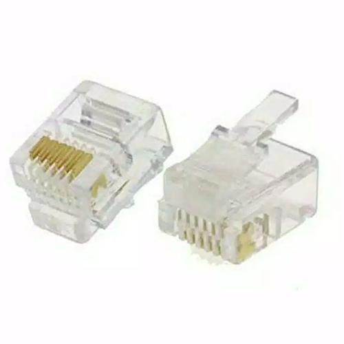 Jual Konektor Kabel Telepon RJ 11 6pin connector JACK Telephone RJ11 6 ...