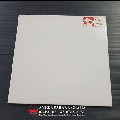Jual keramik lantai ubin ASIA TILE MURANO 30x30 Putih polos rumah ...