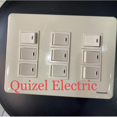 Jual Grid Switch 9 gang atau Saklar 9 mata + Inbodus Plastik Panasonic ...