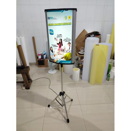 Jual Tripod Rotary Light Box / Rotary Light Box Banner Stand plus print ...