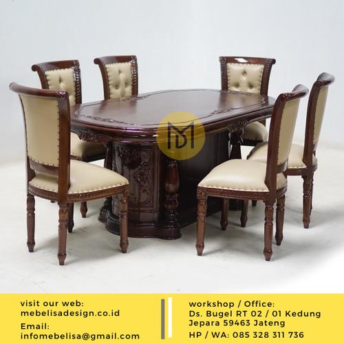 Jual Meja Kursi Makan jok Salina 6K Jati Jepara - Kab. Jepara ...