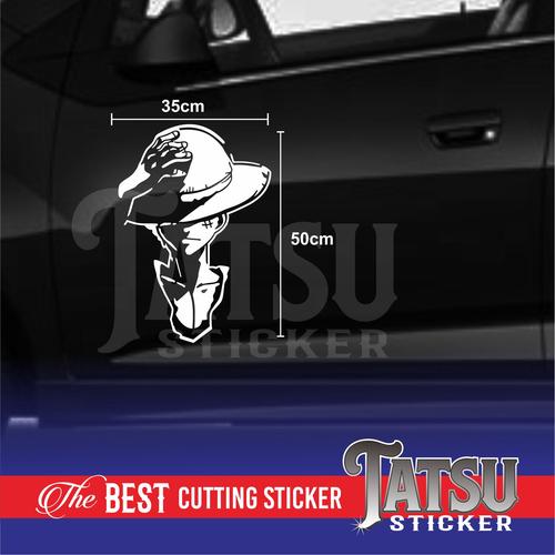 Jual CUTTING STICKER STIKER PINTU BODY KAP MOBIL ONEPIECE LUFFY - Kab ...