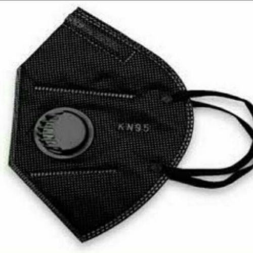 Jual Masker KN95 Black Respirator 5 ply Earloop KN 95 Hitam Valve ...