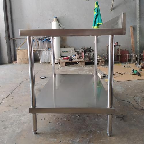 Promo Meja Dapur Stainless Steel dengan Shelving dan Backsplash tebal 1 ...