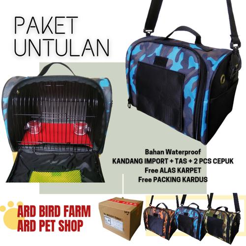Jual Fulset Kandang Untulan Tas dan Tempat Pakan Burung - Dongker Misty ...