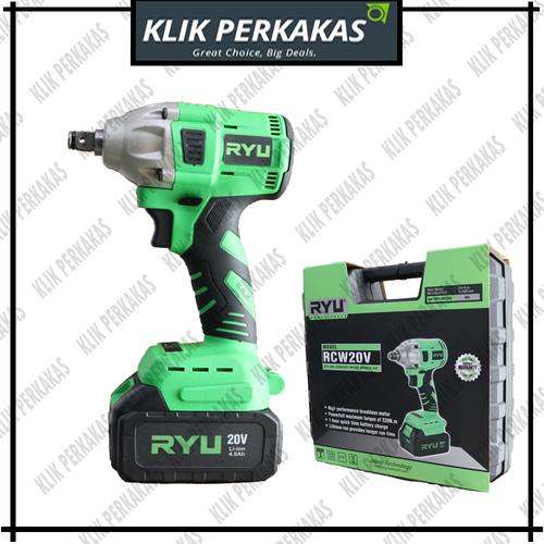 Jual RYU Cordless Impact Wrench RCW 20 V Pembuka Baut Baterai RCW20V ...