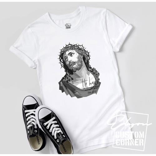 Jual Kaos Rohani Kristen Katolik Yesus - Putih, S - Kota Semarang ...