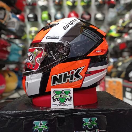 Jual HELM NHK FULL FACE GP1000 XSR MOTIF NEW BLACK ORANGE WHITE - M ...