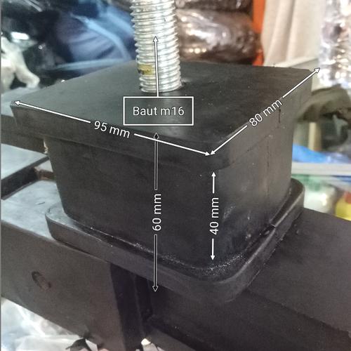 Jual Rubber bumper 95x60 m16 / karet peredam getaran mesin m16 ...