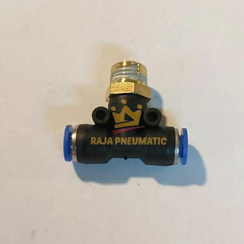 Jual FITTING NEPEL ANGIN TEE T DRAT 3/8 KE SELANG KIRI KANAN 12MM PB 12 ...