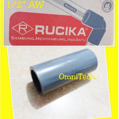 Jual Socket Sock Sok PVC Rucika AW 1/2" Fitting Sambungan Pipa Tebal ...