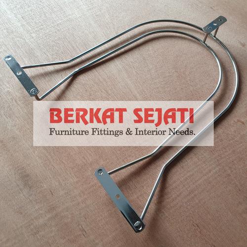 Jual Rak Gelas Wine Gantung Minibar Stainless Setengah 1/2 Lingkaran ...