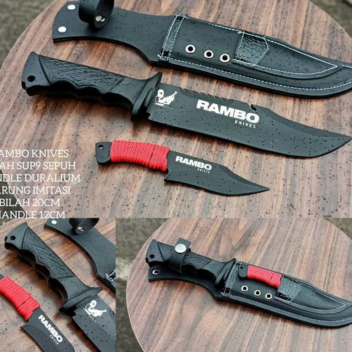 Jual pisau rambo balck free grafir nama - Kab. Sukabumi - tactical ...