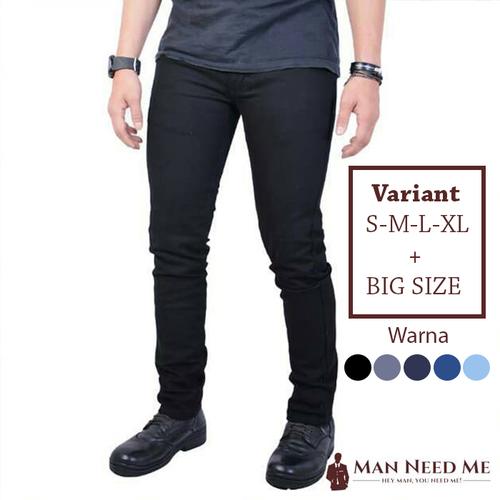 Promo Celana Jeans SLIM FIT Pria Denim STRETCH - Hitam - Hitam, M - Kab ...