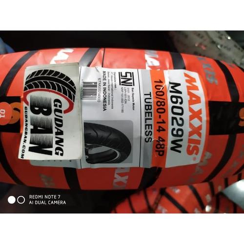 Jual Ban Maxxis M6029W Uk 100 80 14 Tubeless motor matic beat mio vario ...