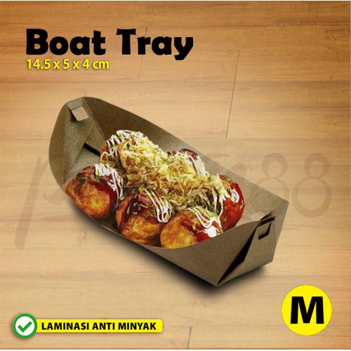 Jual Boat Tray - Food Tray - Tako Tray | KRAFT COKLAT | M - Jakarta ...