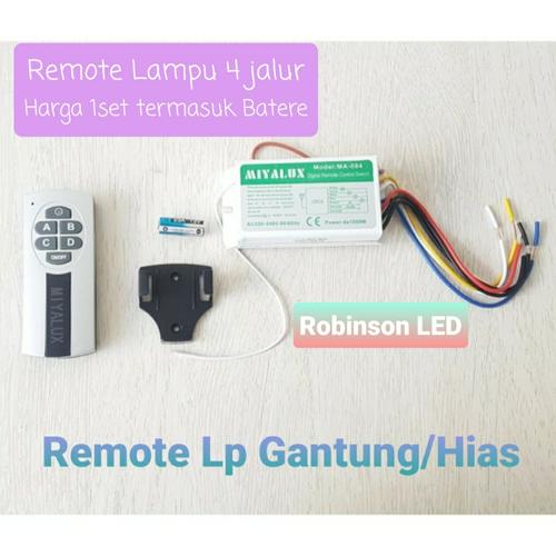 Jual REMOTE LAMPU 4 JALUR / CONTROLER REMOT LAMPU GANTUNG LAMPU HIAS 4 ...