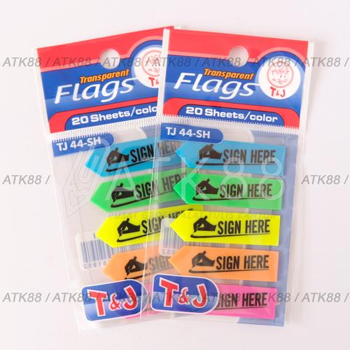 Jual Sticky Note Penanda 5 Warna Sign Here T&J 44-SH - Kota Bandung ...