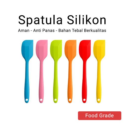 Jual Spatula Silikon Tahan Panas Food Grade Silicone - Kecil (21cm ...