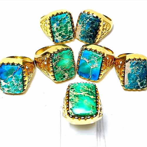 Jual NATURAL TURQUOISE PIRUS NEVADA KOTAK RING TITANIUM - 20 - Jakarta ...