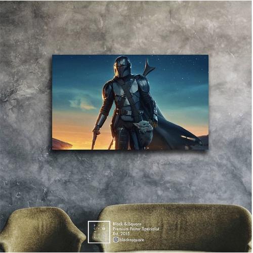 Jual Premium Poster - The Mandalorian Textless - Borderless Frame ...
