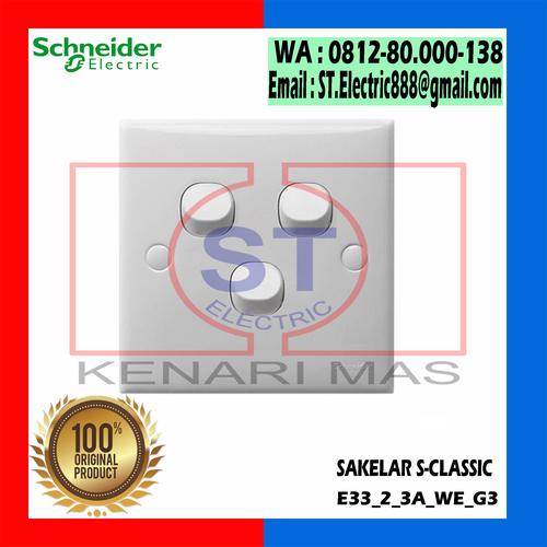 Jual SAKLAR S-CLASSIC schneider / E31-2AR-WE-G3 / E31-2-3A-WE-G3 / E32-1-2AR-WE-G3 / E32-2-3A-WE ...