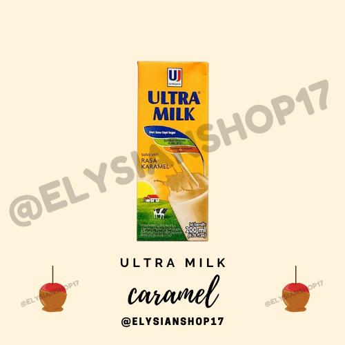 Jual Ultra Milk Susu Cair UHT Slim Karamel / Caramel 200 ml 1 Dus 24 ...