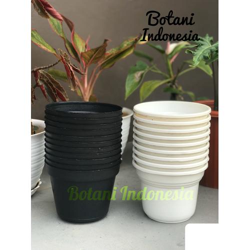 Jual pot Hitam Tebal Ukuran 20cm / Pot bunga plastik / pot Tanaman ...