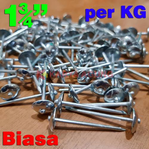 Jual Paku Seng Biasa 1 3/4" 1 KG Galvanis / Paku Payung / Paku Atap ...