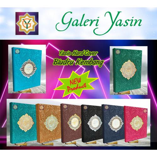 Jual Buku Yasin Hard Cover Bludru Kembang - Biru Toska, 208 Hal. HVS ...