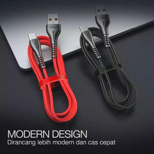 Jual kabel data fast charging veger micro usb Qc3.0A 100cm Berserat ...