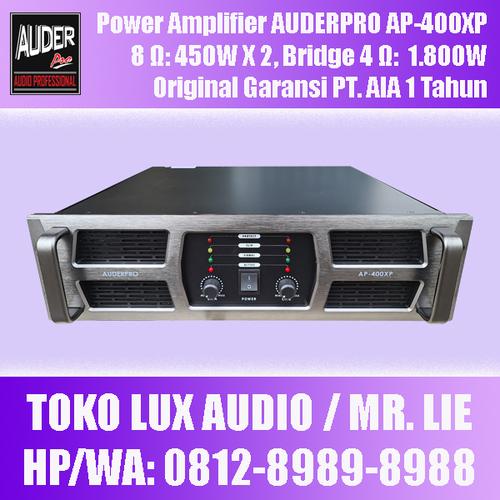 Jual Power amplifier AUDERPRO AP-400XP 450W x 2 sangat cocok untuk ...