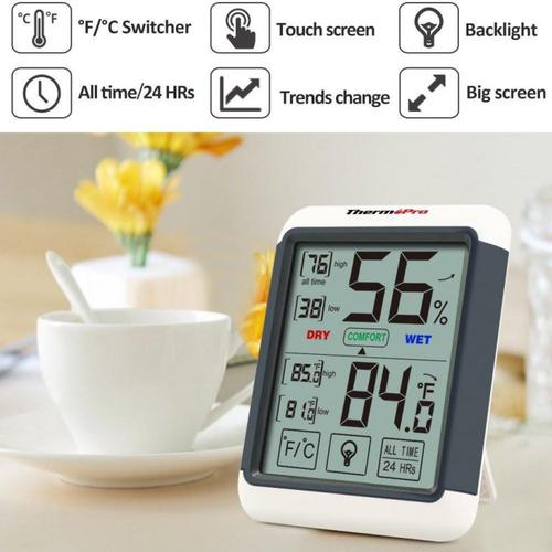 Jual ThermoPro TP55 Thermometer Hygrometer TP-55 Termometer Higrometer ...