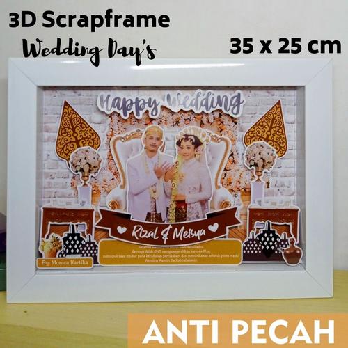 Jual Kado Pernikahan Scrapframe 3D Custom Tema Wedding - Kab. Bantul ...